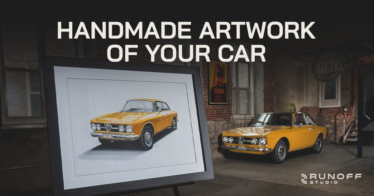 Commission a personalized artwork of your car - Runoff Studio
